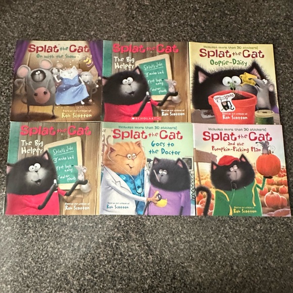 Toys | Splat The Cat Childrens Book Set By Rob Scotton | Poshmark